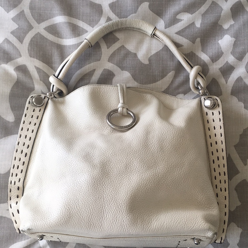 Ivory Leather Bcbg Purse - Gem